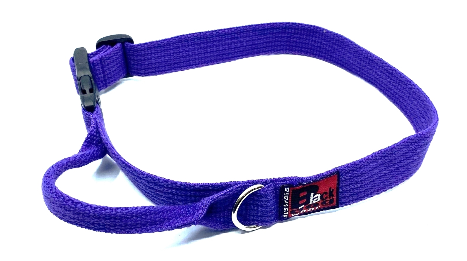 Black Dog Agility Flyball Dog Collar for Training - Large - Purple
