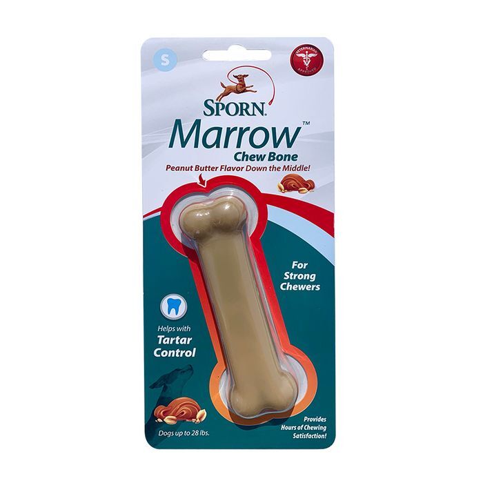 Sporn Marrow Bone Dog Toy - Peanut Butter Flavour - Small