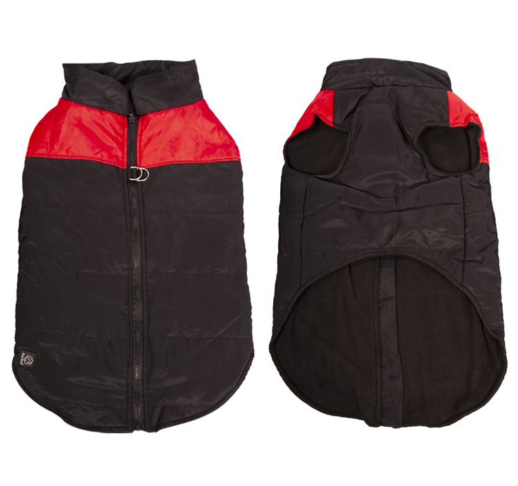 Pet One Doggy Parka Dog Coat - 60cm - Red/Black