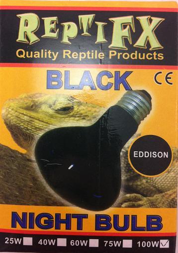 ReptiFX Black Night Reptile Bulb - 60W - Eddison