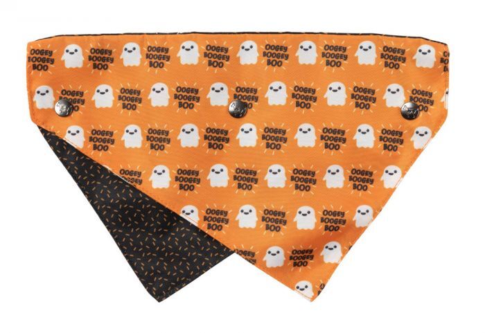 FuzzYard Oogey Boogey Halloween Dog Boo Bandana - Small/Medium (18cm x ...