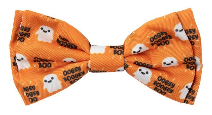 FuzzYard Oogey Boogey Boo Halloween Dog Bowtie - Large (1.5cm x 13cm x ...