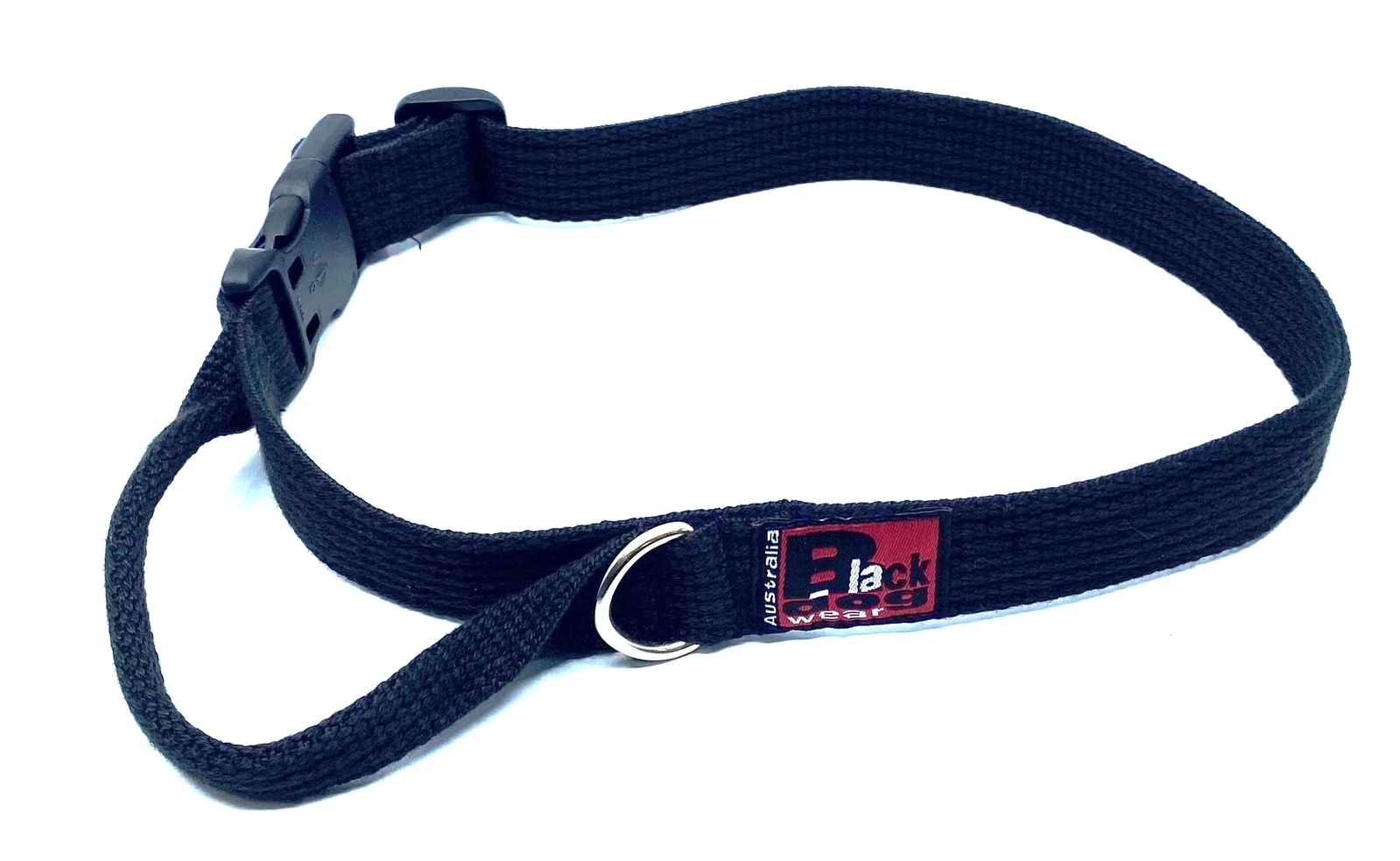 Black Dog Agility Flyball Dog Collar for Training - Large - Black