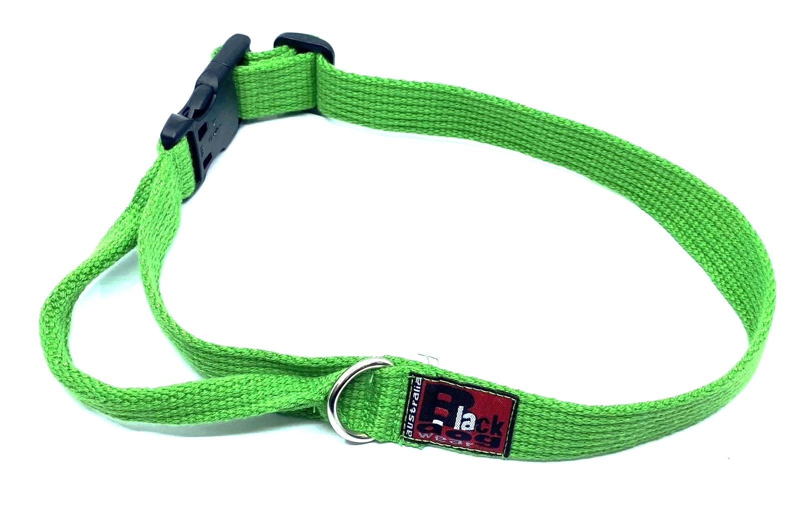 Black Dog Agility Flyball Dog Collar for Training - Large - Green