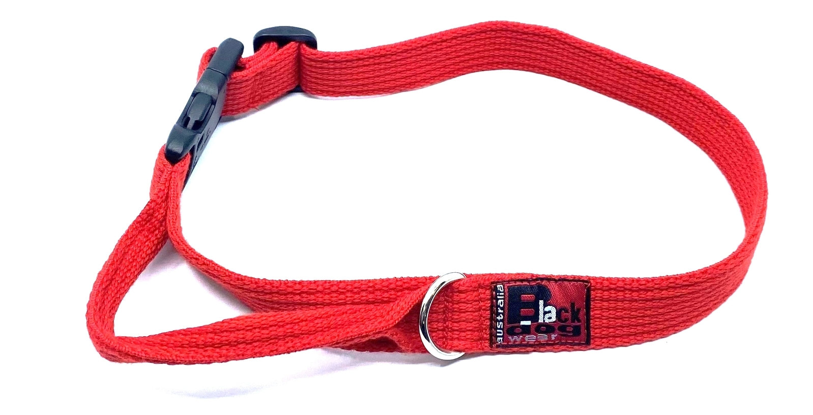 Black Dog Agility Flyball Dog Collar for Training - Large - Red